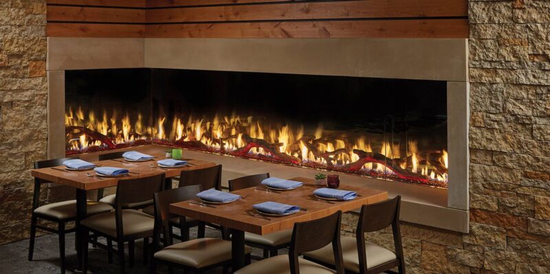 L Configuration Linear Gas Fireplaces | Modern Fireplaces | The DaVinci ...